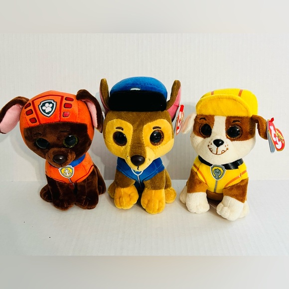 Ty | Toys | Ty Beanie Boos Paw Patrol Zumba Chase Rubble Dog Plushies ...